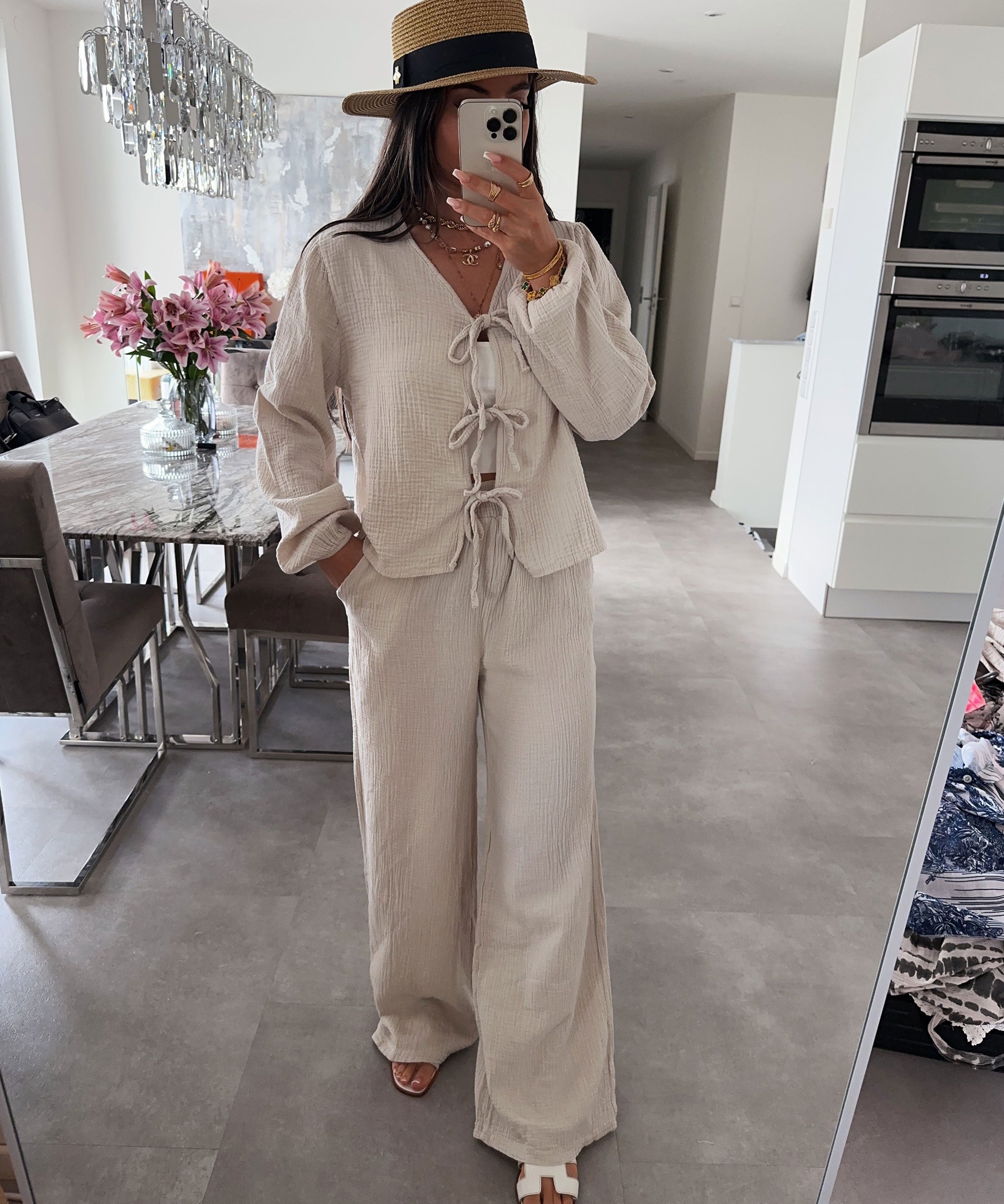 Musselin Set Cyra Beige